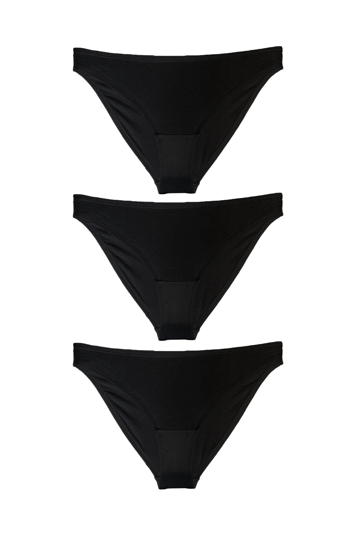 Nina high cut bikini brief bundle in black – Eco Intimates