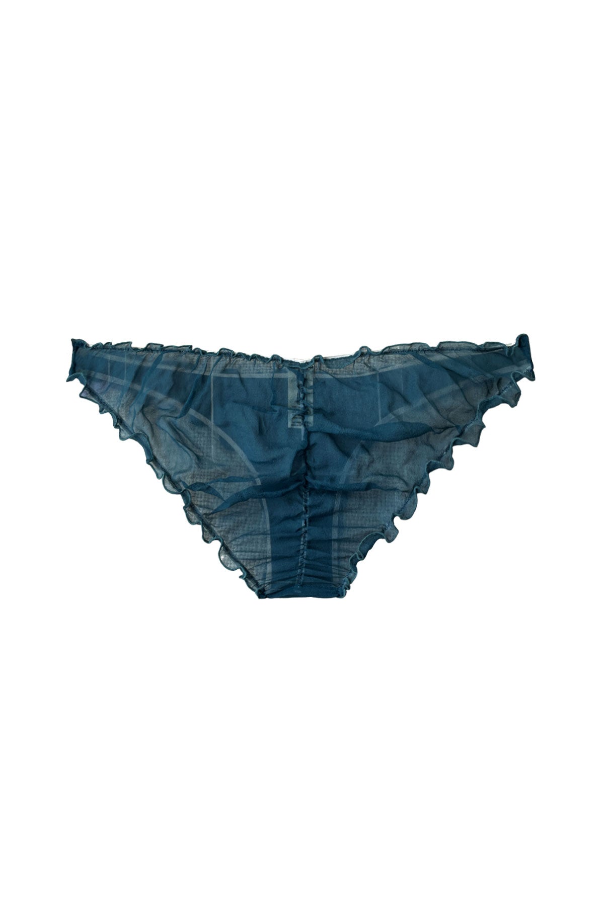 Ruffle knickers in silk chiffon - Eco Intimates