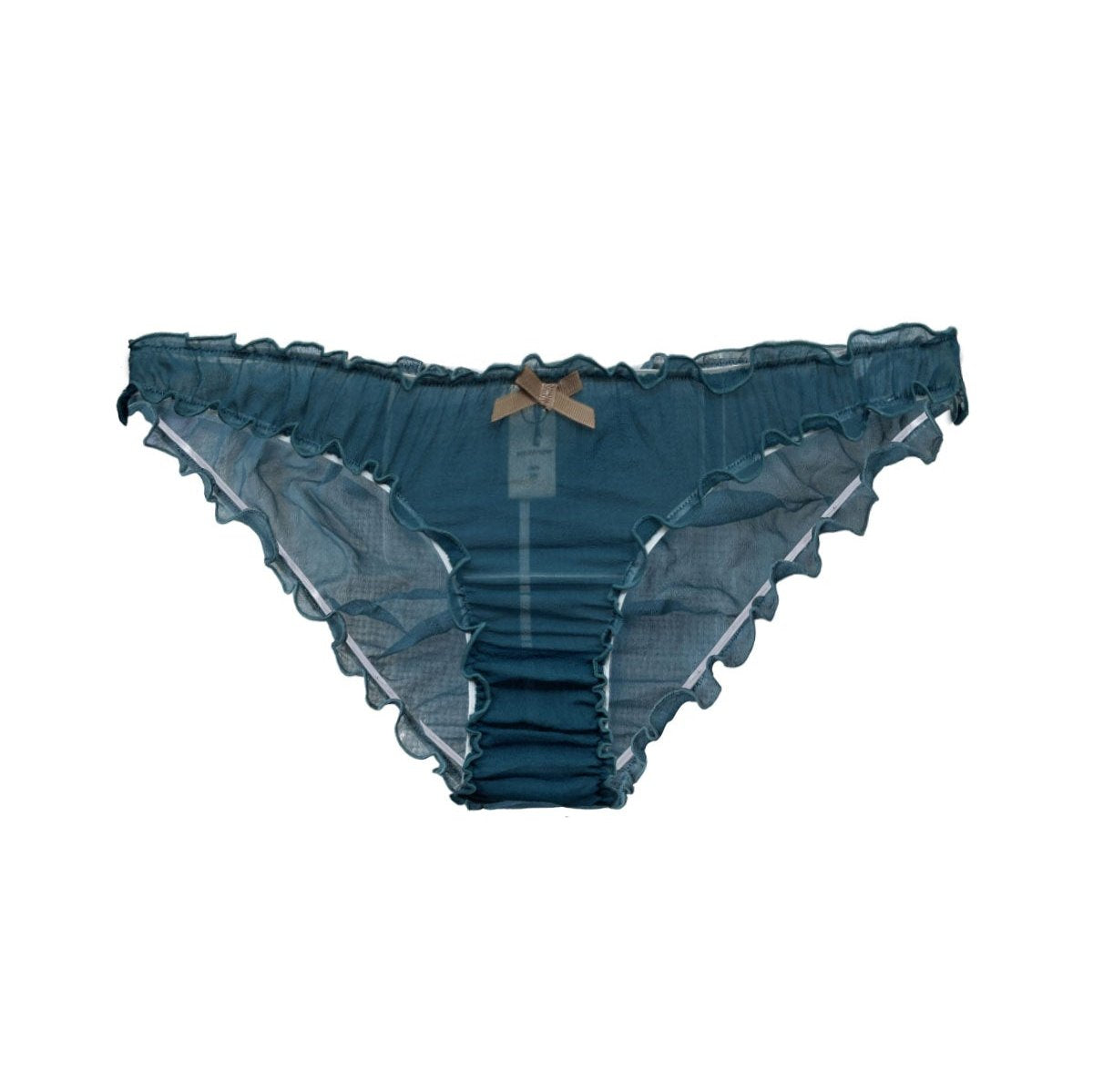 Ruffle knickers in silk chiffon - Eco Intimates