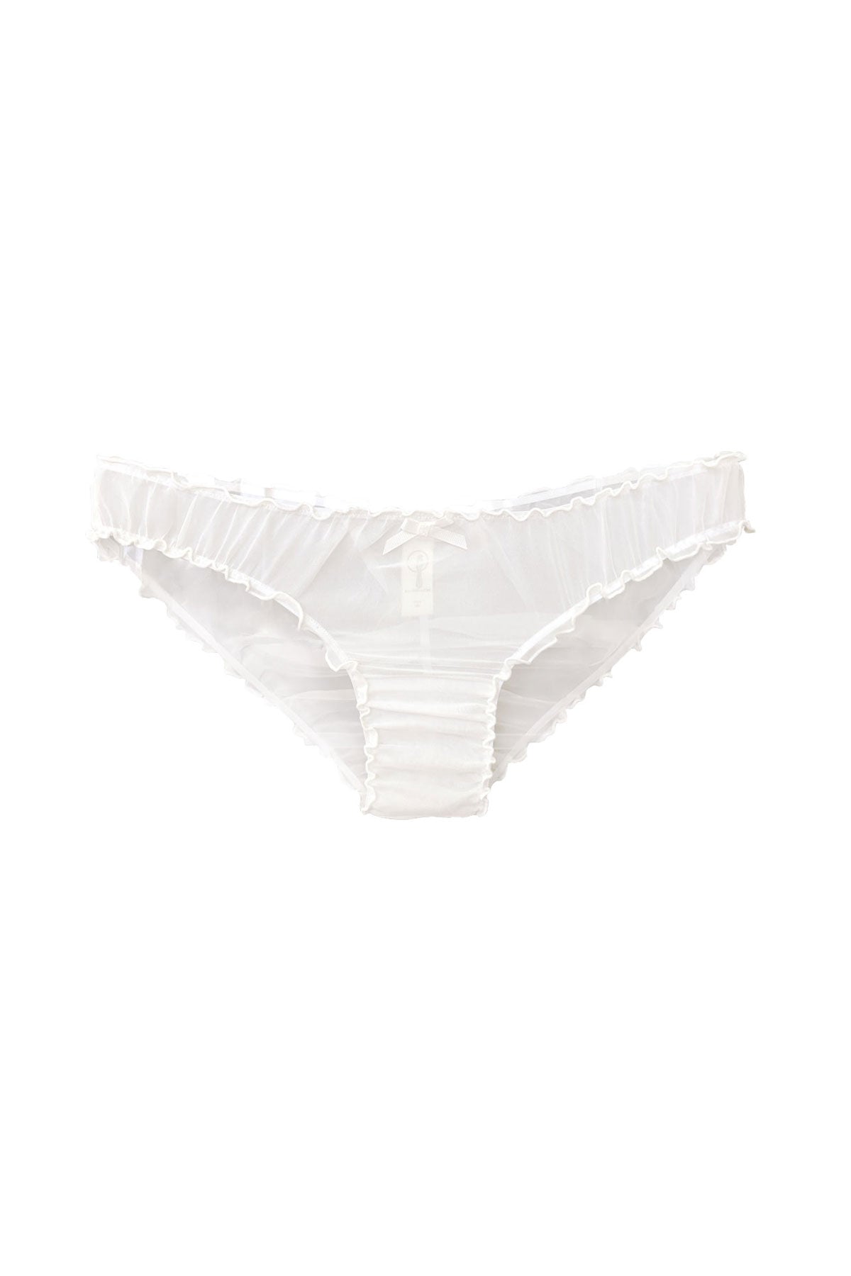 Ruffle knickers in natural silk chiffon - Eco Intimates